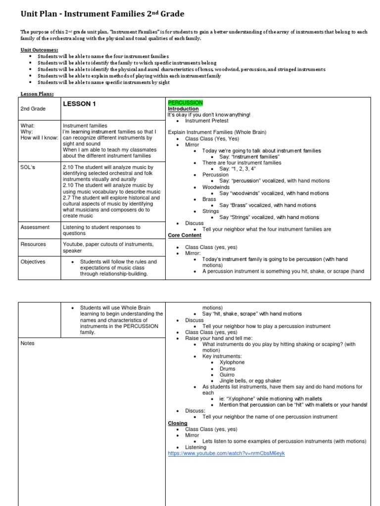 Understanding Instrument Families | PDF | String Instruments | Musical ...