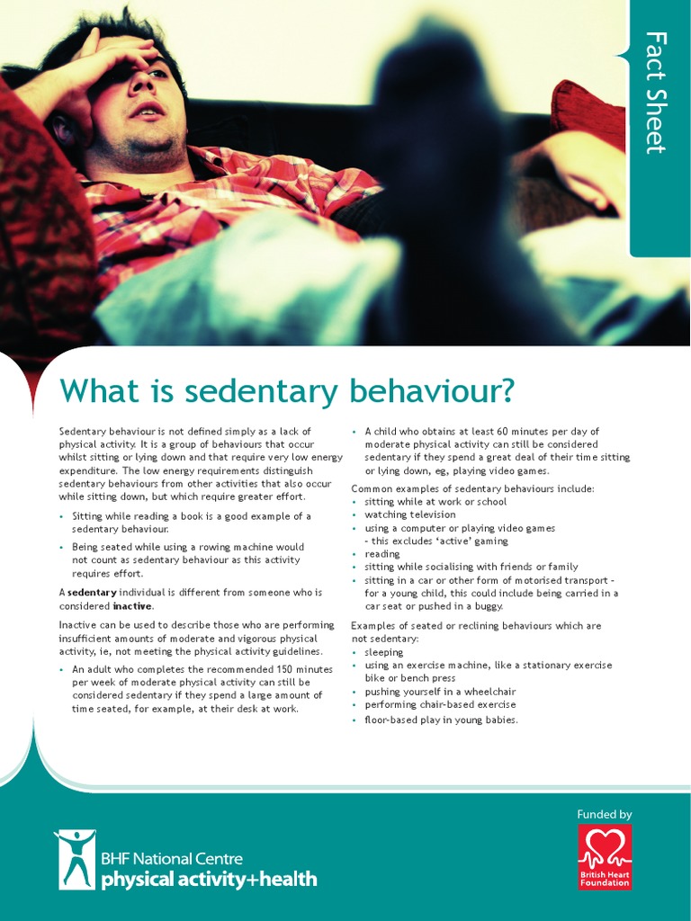 Sedentary Behaviour | PDF | Sedentary Lifestyle | Obesity