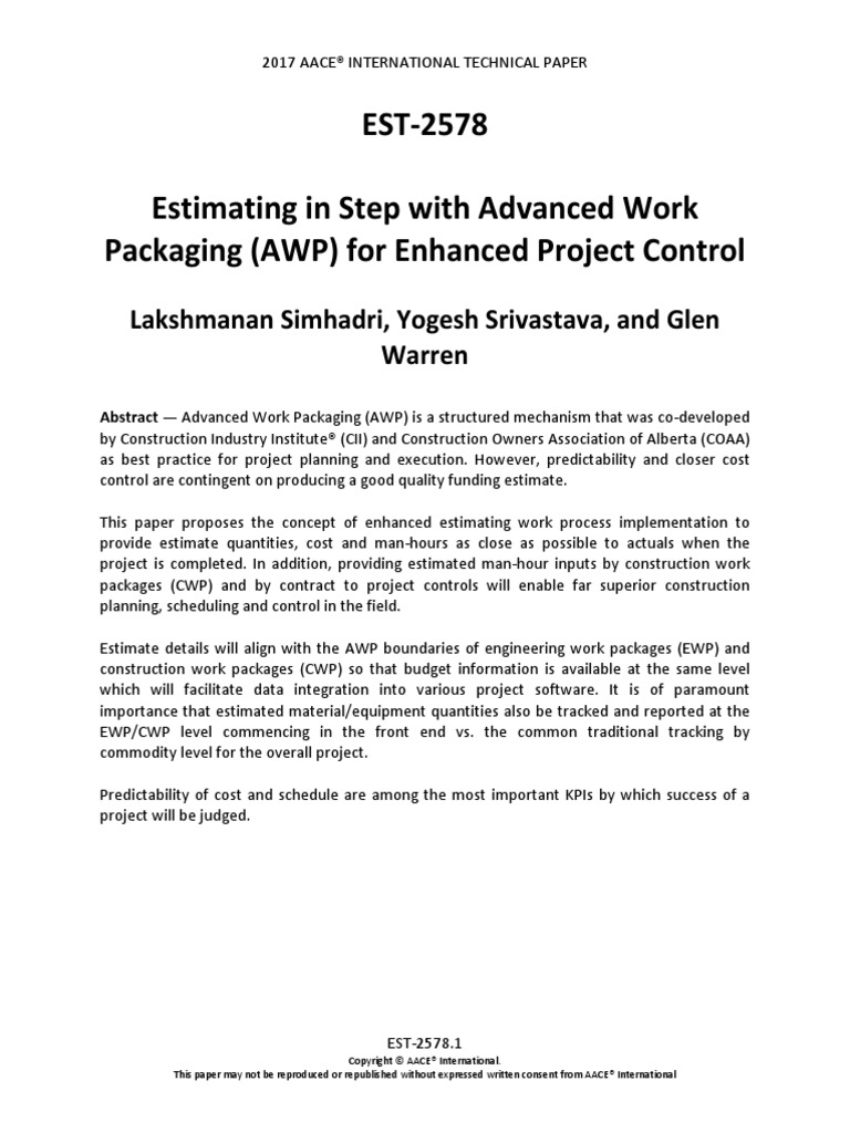 Advanced Work Packages | PDF | Automation | Packaging And Labeling