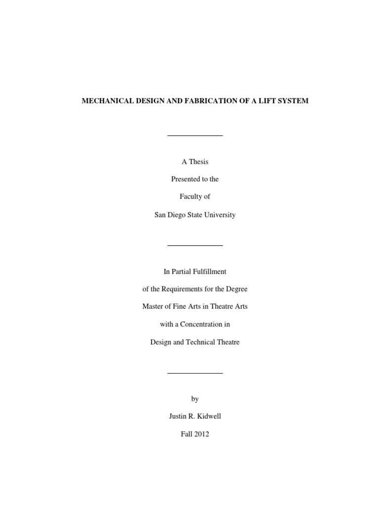 Kidwell Justin Sample | PDF | Transmission (Mechanics) | Elevator