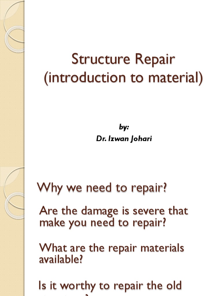 Repair Materials Introduction | PDF | Epoxy | Concrete