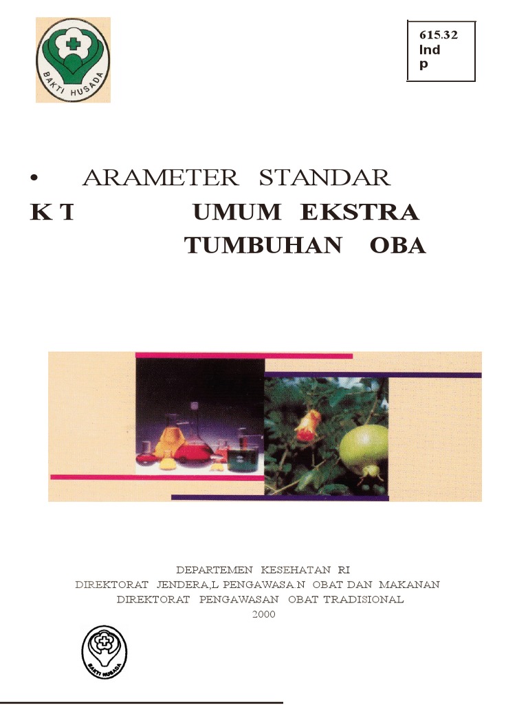 Parameter Standar Umum Ekstrak Tumbuhan Obat PDF | PDF | Sains & Matematika