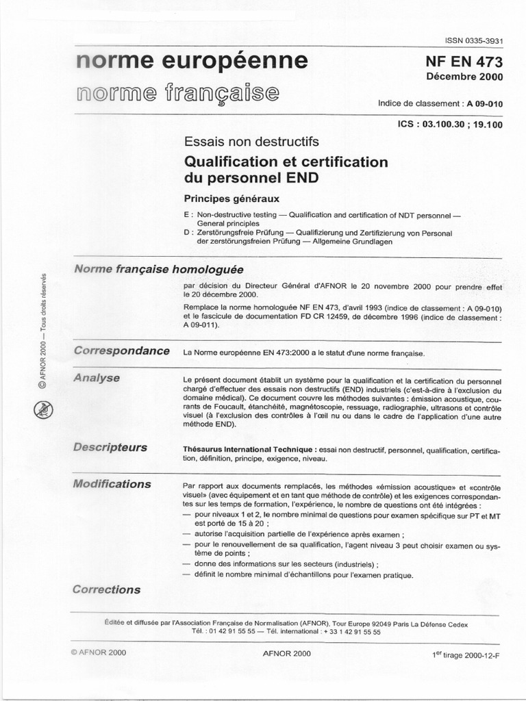 NF en 473 | PDF