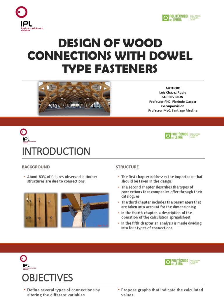 Wood Connection Design with Dowels | PDF | Lumber | Screw