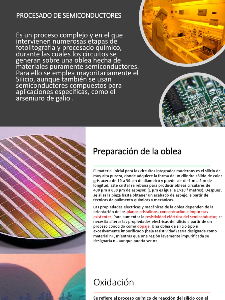 Procesado Semiconductores | Descargar gratis PDF | Semiconductores | Dopaje (semiconductor)