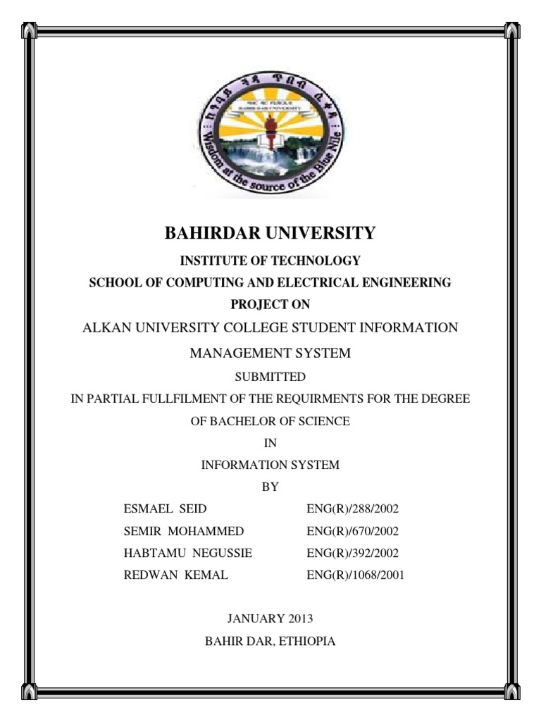 University College Student Information Management System | PDF ...