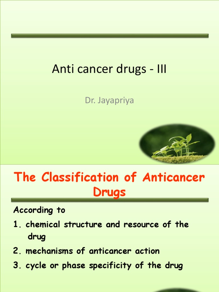 Anti Cancer Drugs - IIIclass | Chemotherapy | Estrogen