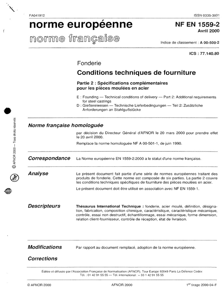 NF en 1559-2 | PDF