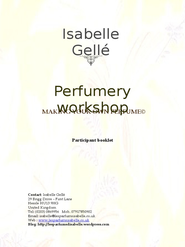 Education Booklet On Making Perfumes | PDF | Perfume | Essential Oil