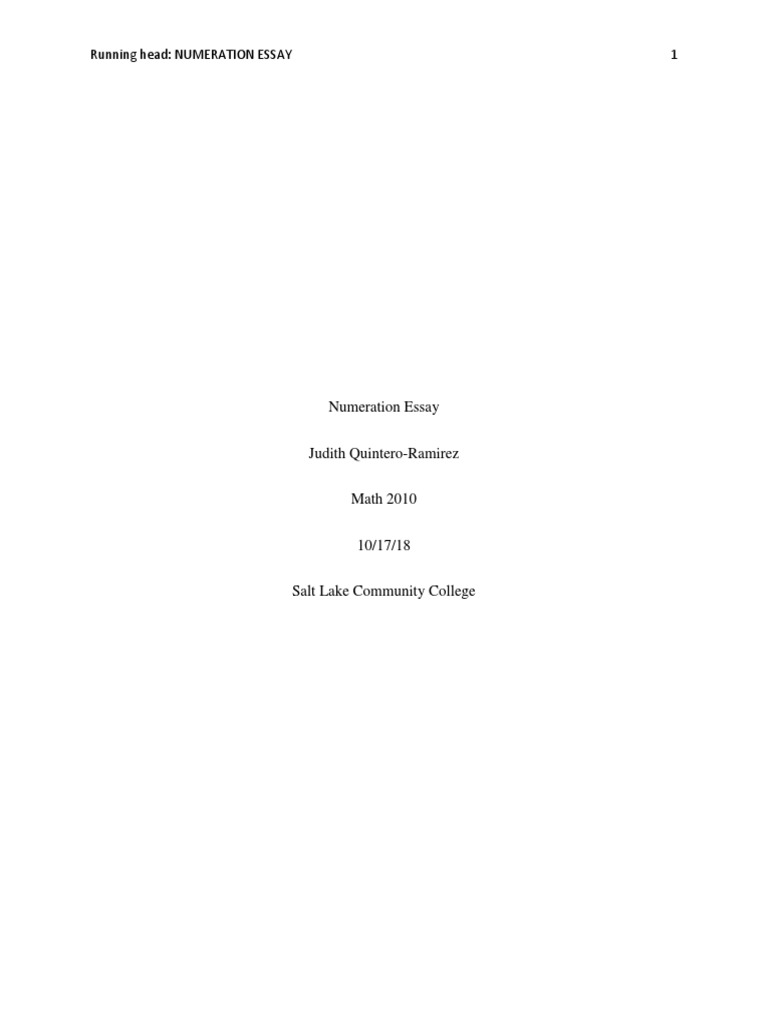 Numeration Essay | PDF | Symbols | Notation