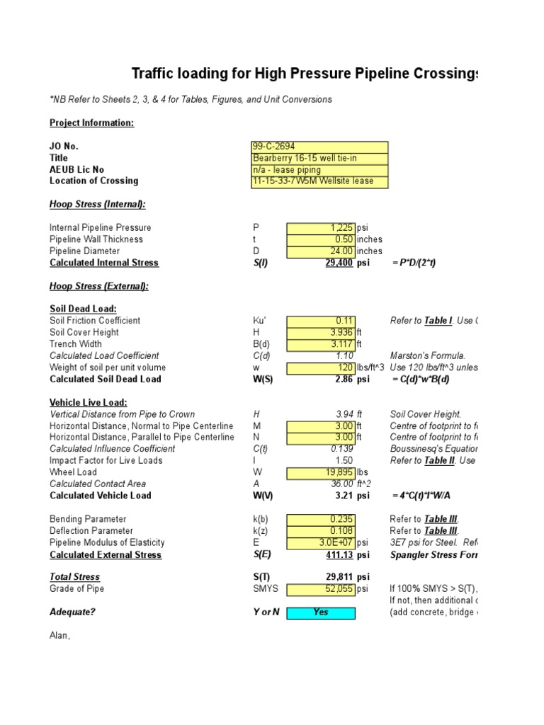Traffic Loading Calculator | PDF | Road Surface | Stress (Mechanics)