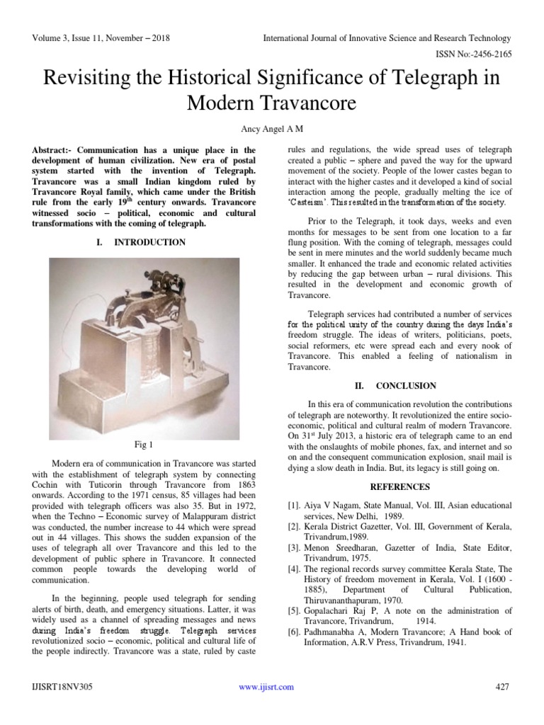 Revisiting The Historical Significance of Telegraph in Modern ...