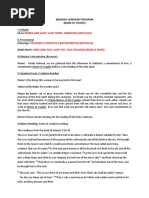 Wedding Reception Program Flow | PDF | Wedding | Social Institutions
