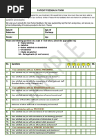 IPD Patient Feedback Form | PDF | Patient | Hospital