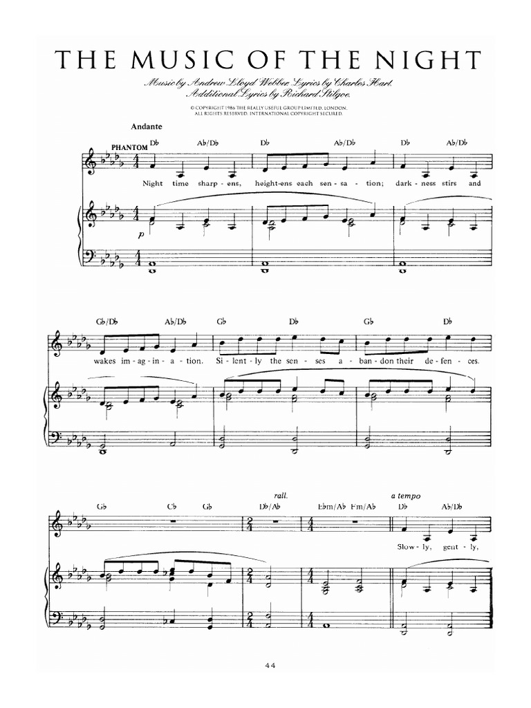 Music-of-the-Night Phantom of The Opera PDF | PDF