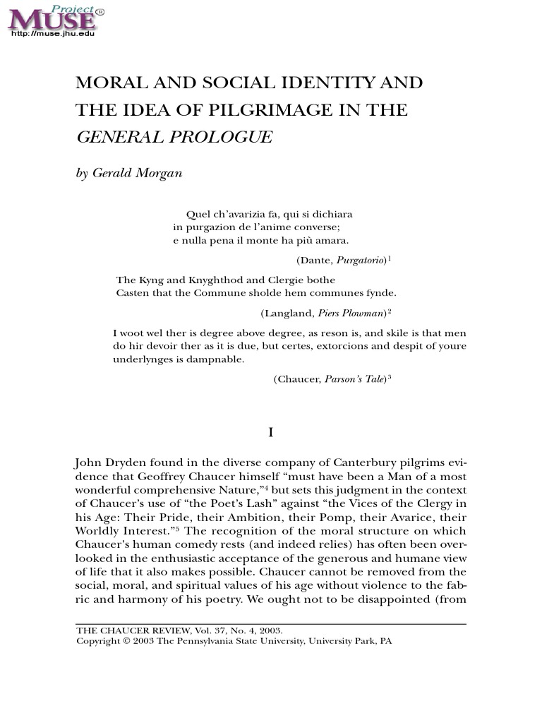 General Prologue | PDF | The Canterbury Tales | Geoffrey Chaucer