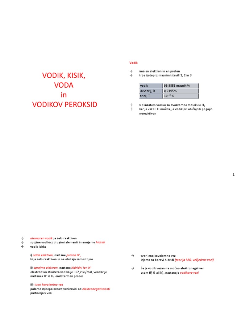Vodik | PDF