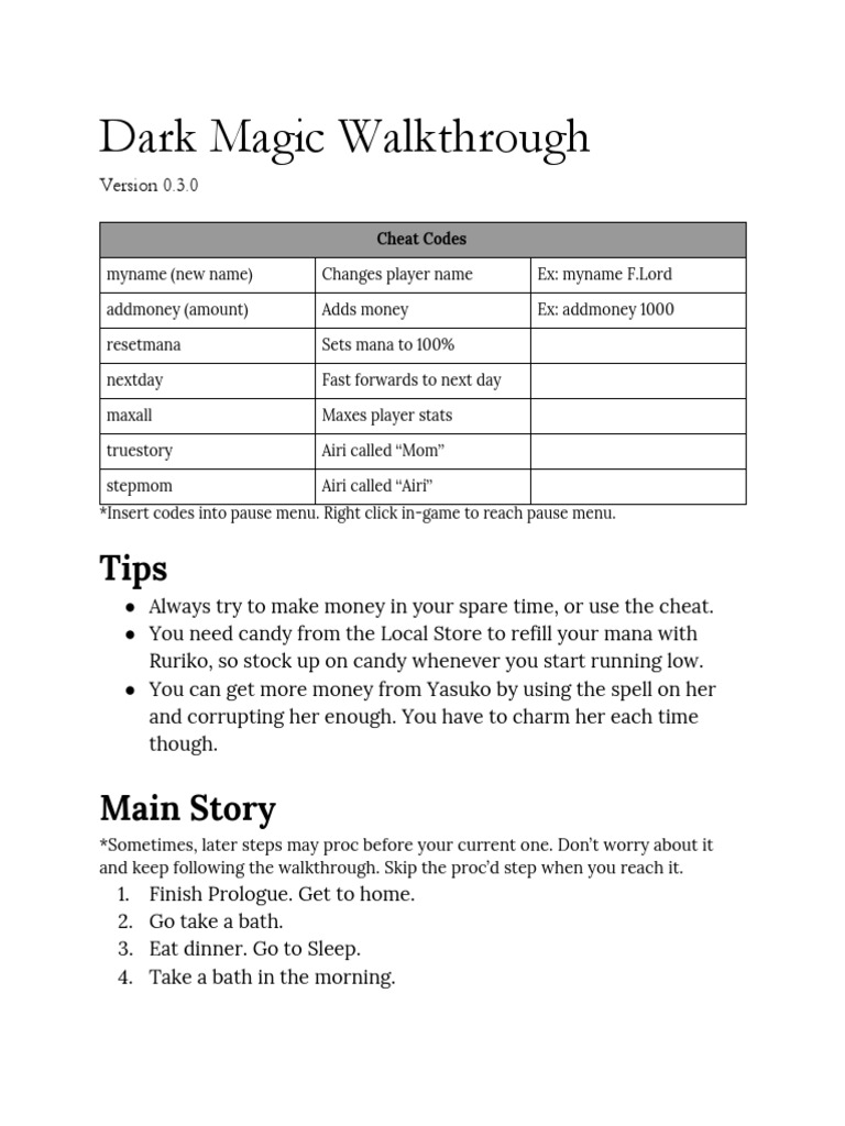 Dark Magic Walkthrough | PDF | Workweek And Weekend | Leisure