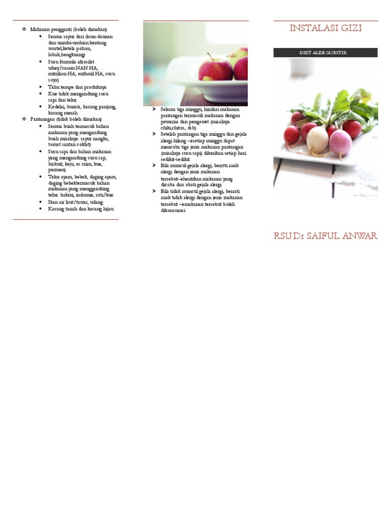 Diet Alergi dan Pantangan Makanan | PDF