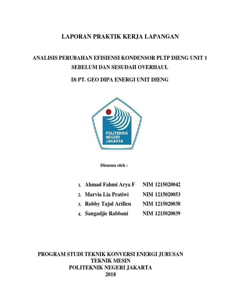 Efisiensi Kondenser PLTP Dieng Setelah Overhaul | PDF