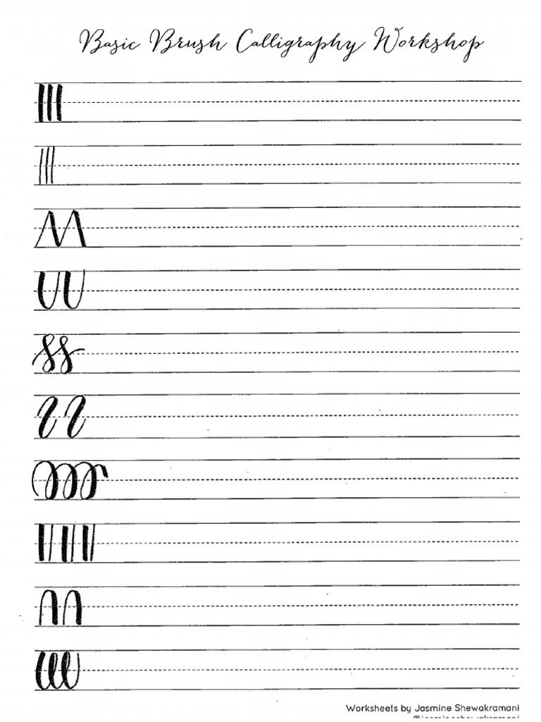 Calligraphy Worksheets | PDF