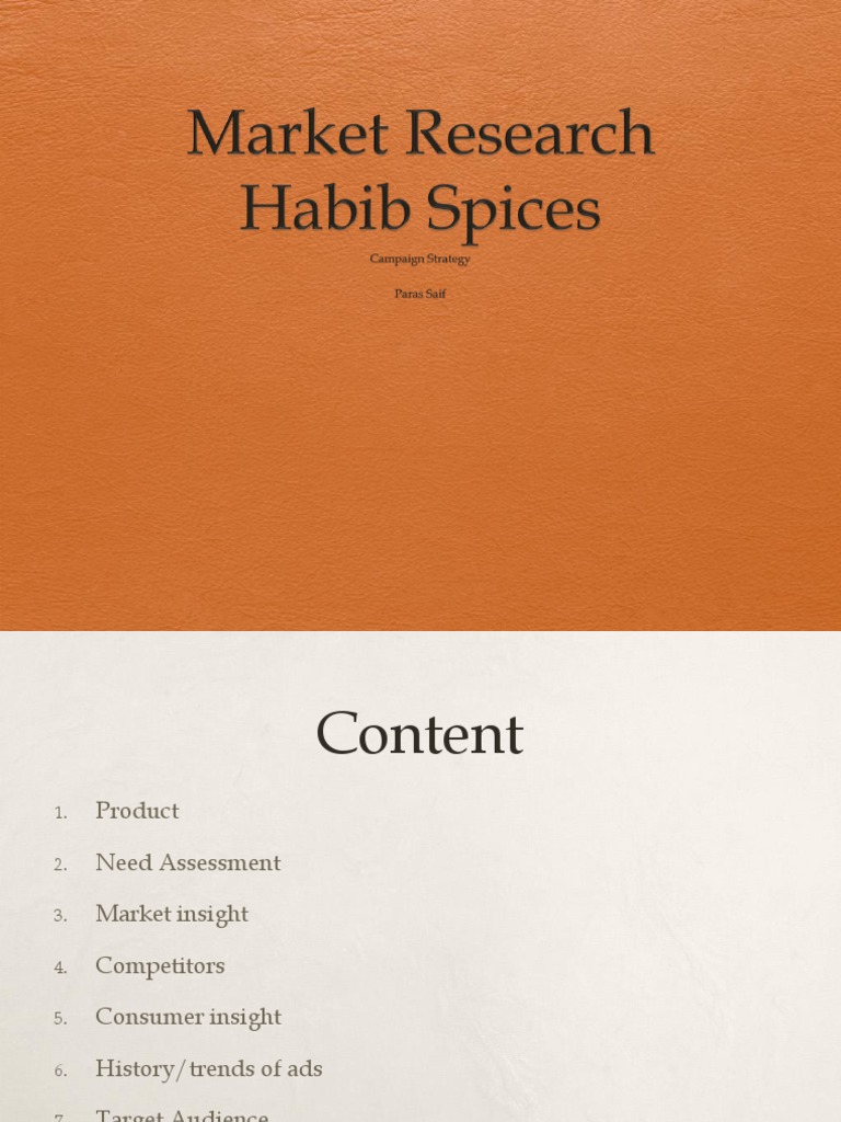 Habib Foods | PDF | Brand | Spice