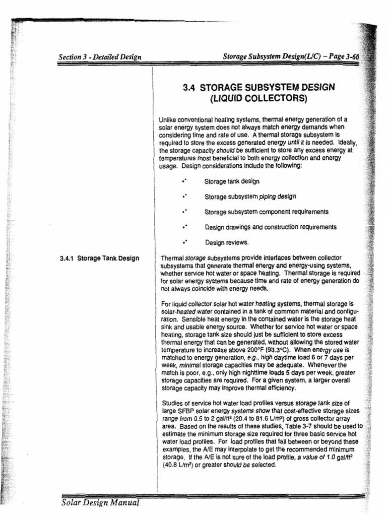 Storage Subsystem Design (Liquid Collectors) | PDF | Heat Exchanger ...