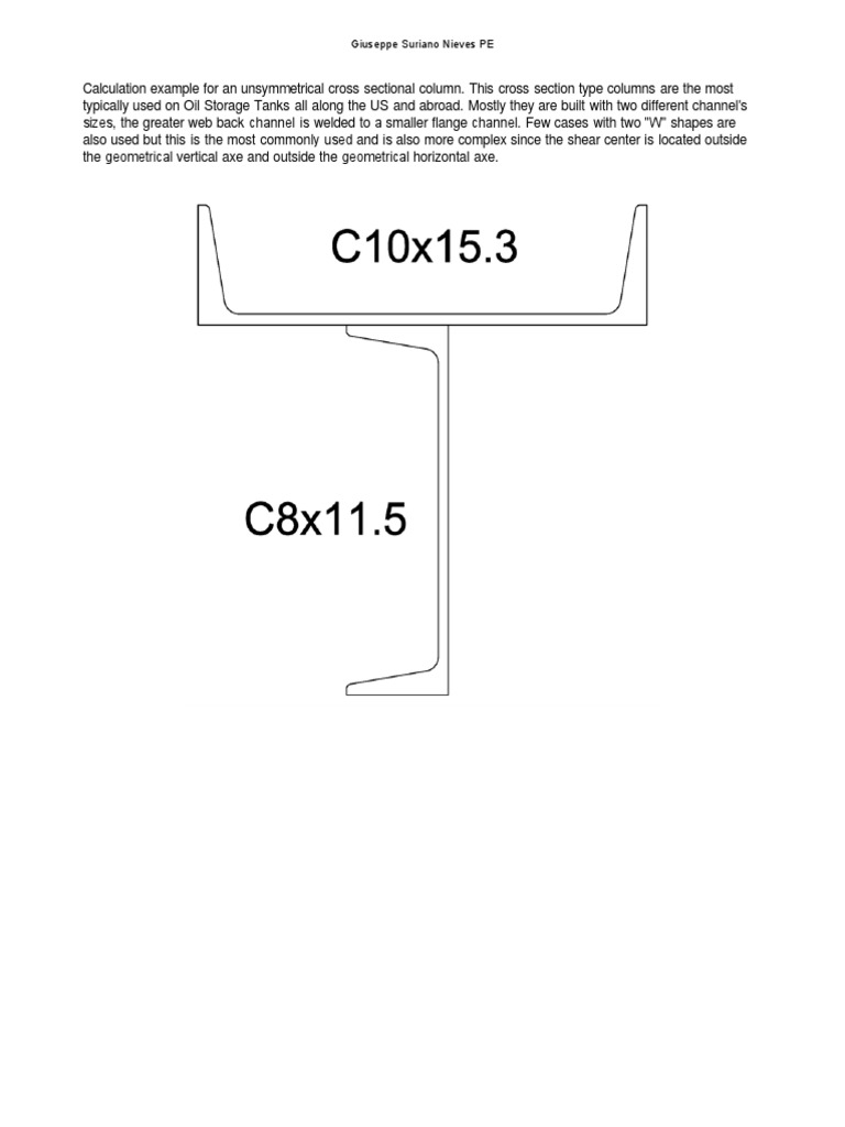 Unsymmetrical Column Calculation Example | PDF | Shear Stress ...