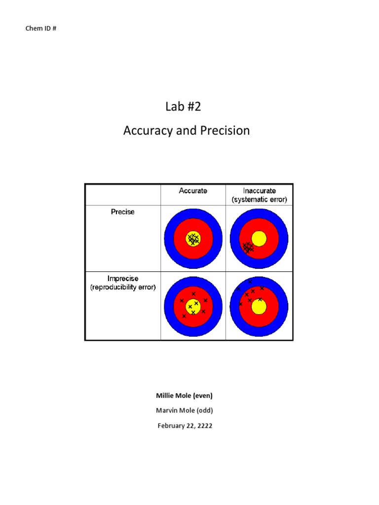 How Lab 2 Should Look.1 | PDF | Density | Accuracy And Precision