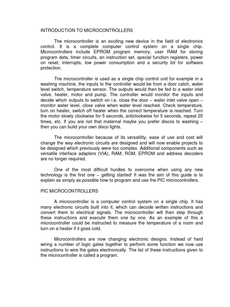 Pic 16f84a Manual | PDF | Microcontroller | Read Only Memory