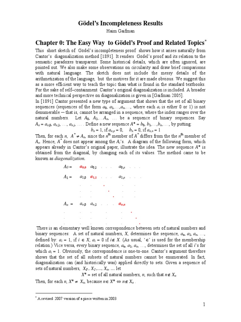 Gödel's Incompleteness Results | PDF | Mathematical Proof | Theorem