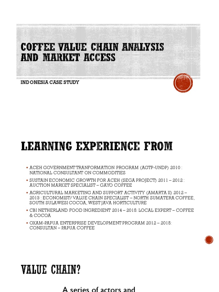 Coffee Value Chain Analysis and Market Access Indonesia Case | PDF ...
