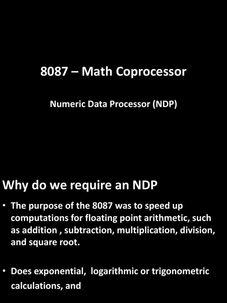 8087 Math Coprocessor Pdf Binary Coded Decimal Central Processing Unit