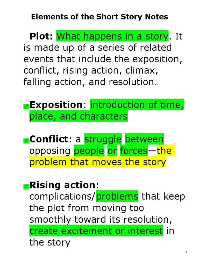 Elements of the Short Story Notes.doc | Irony | Narration