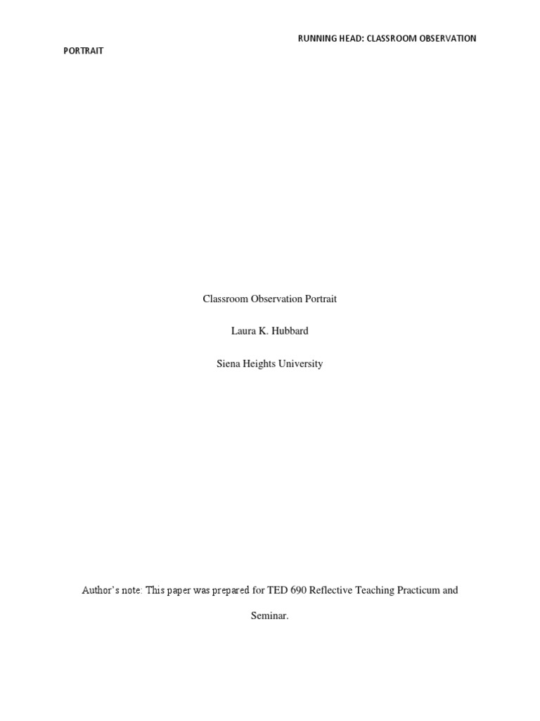 Second-Grade Classroom Observation Insights | PDF | Classroom ...