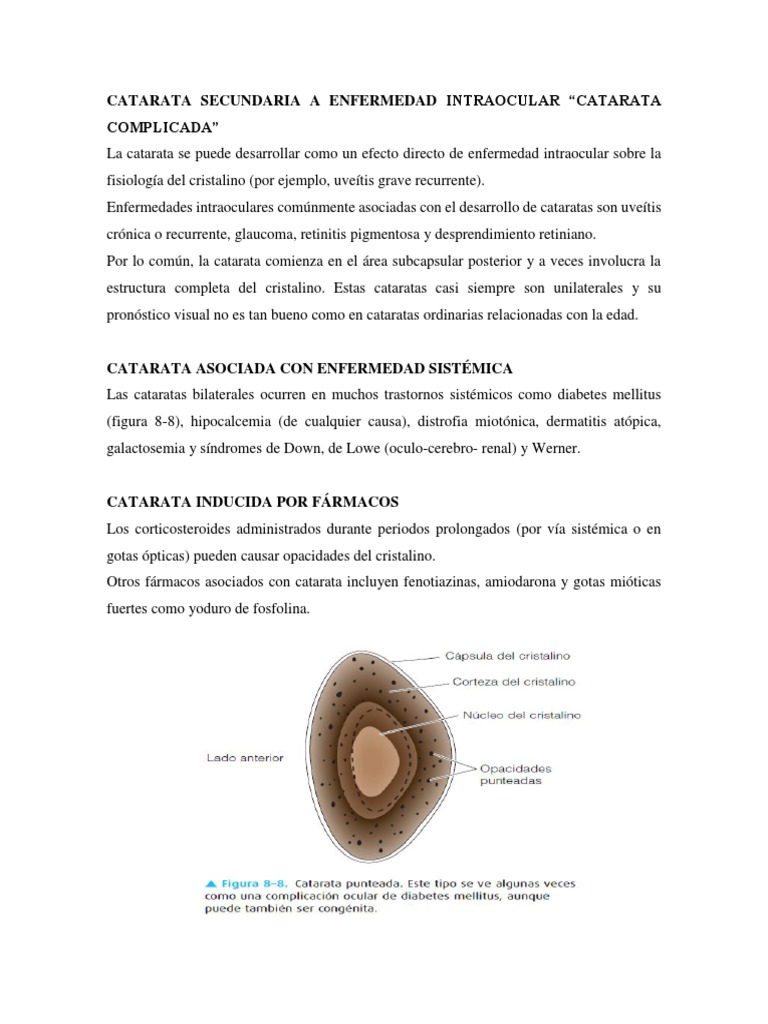 Catarata Secundaria y Cirugía Intraocular | PDF | Catarata | Epidemiología