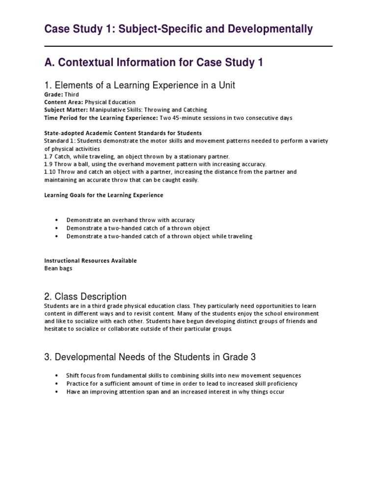 Artifact 2 Tpa 1 Subject Specific Pedagogy | Download Free PDF ...