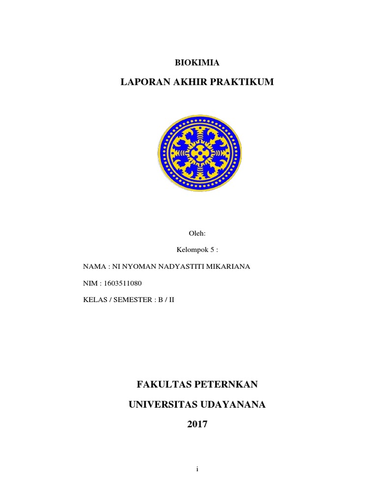 Laporan Akhir Praktikum Biokimia | PDF | Kesehatan Holistik | Sains & Matematika