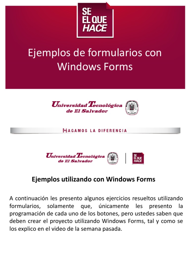 Ejemplos Formularios | PDF | Programación de computadoras | Software