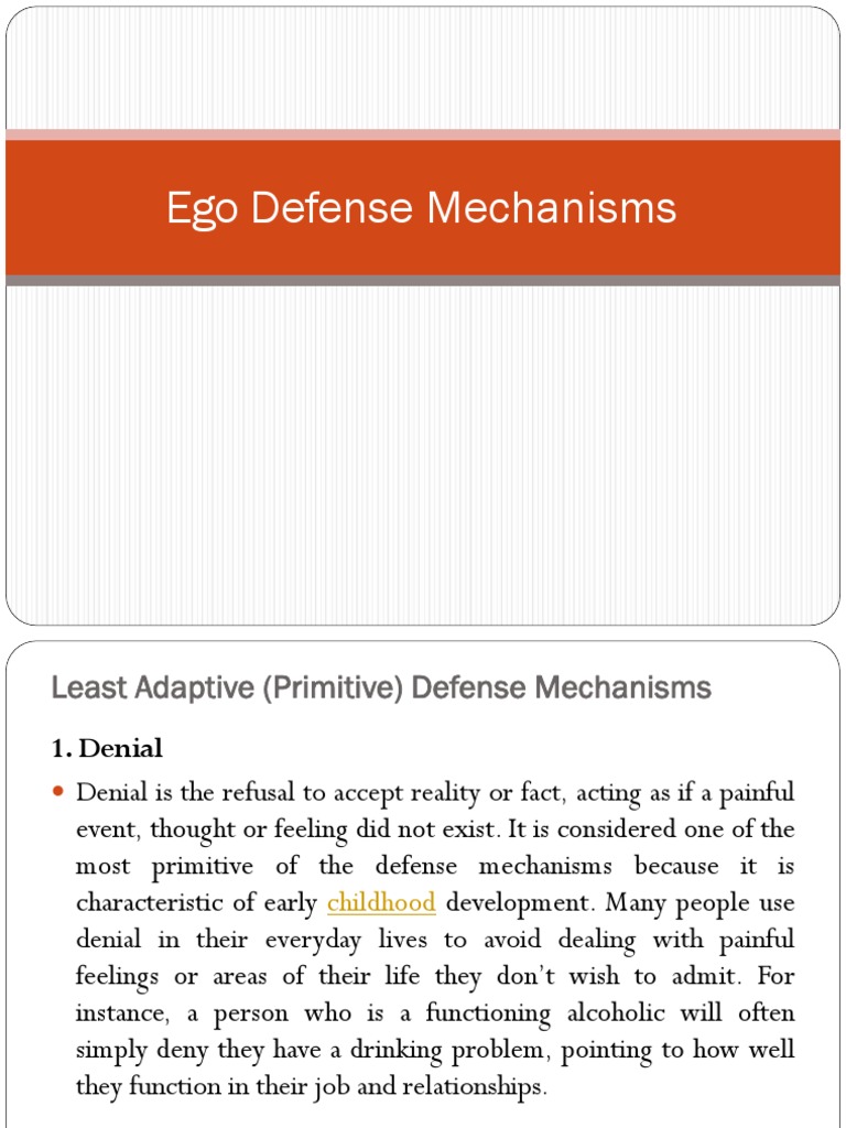 Understanding Ego Defense Mechanisms | PDF | Defence Mechanisms | Anger