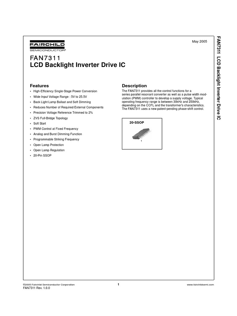 FAN 7311 - Fairchild | PDF | Capacitor | Power Inverter