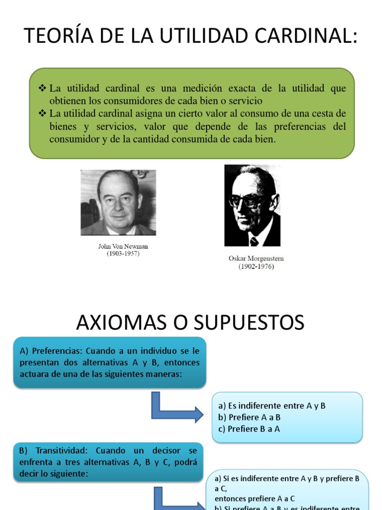 Teoría de La Utilidad Cardinal | Utilidad | Ciencias económicas
