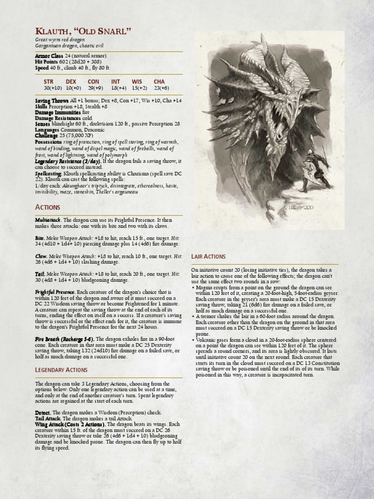 5e Klauth | Fantasy | Leisure