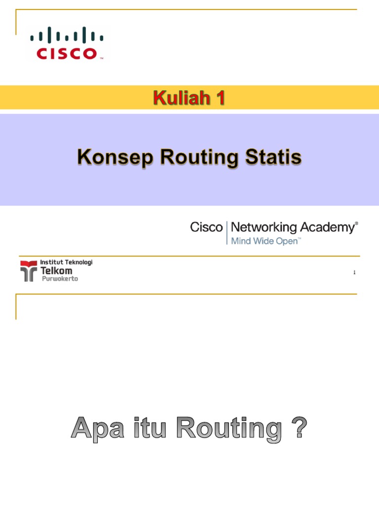 Bab 1 - Konsep Routing Statis | PDF | Komputer