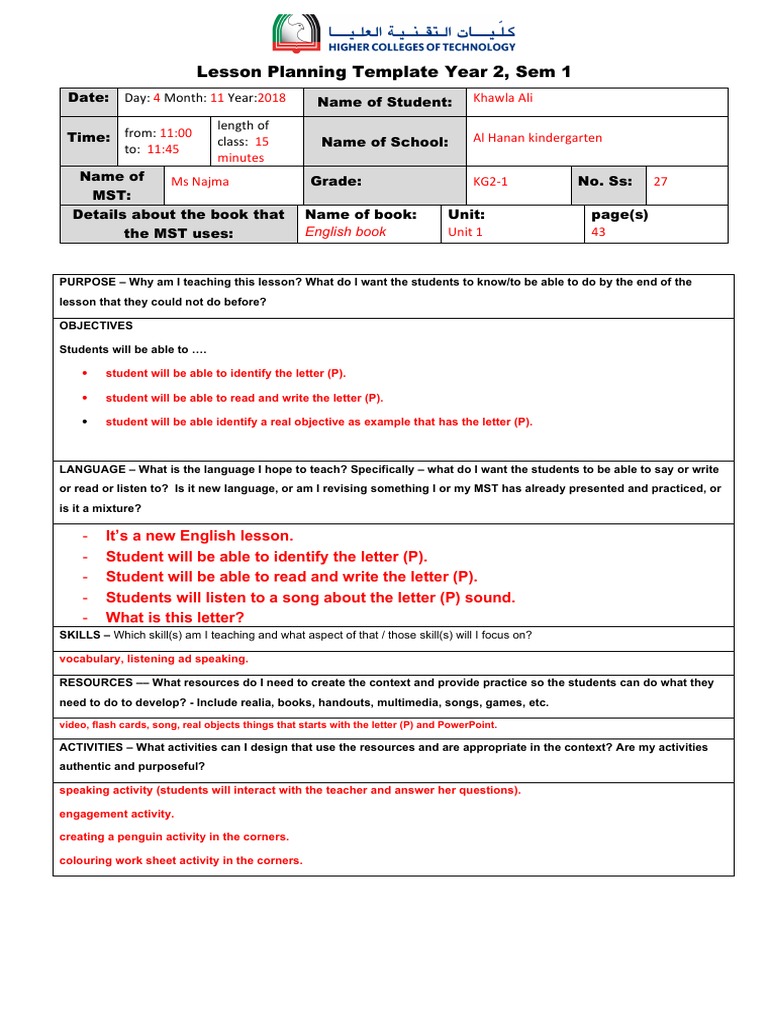 Lesson Sample 4 | PDF | Classroom | Change