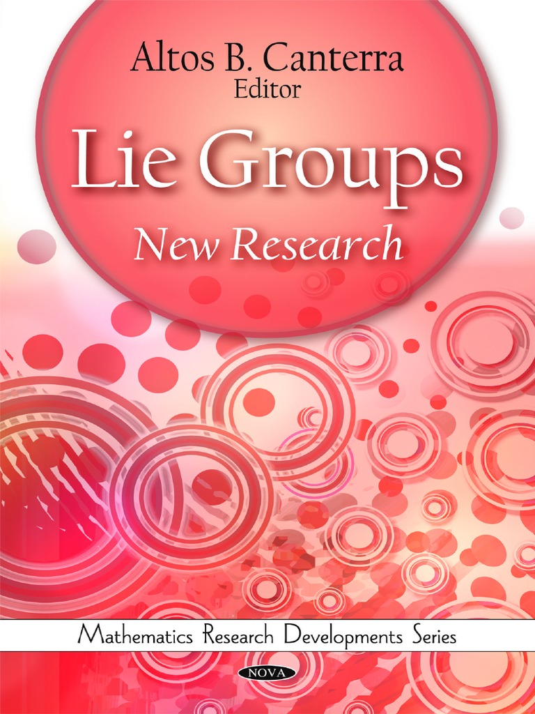 Lie Groups New Research Mathematics Research Developments Series PDF ...