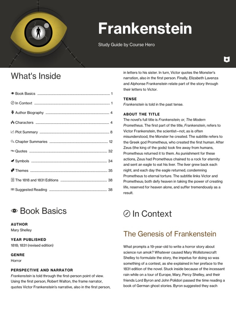 Frankenstein | PDF | Frankenstein | Romanticism