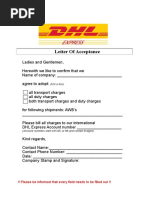 Letter of Acceptance: DHL Express | PDF