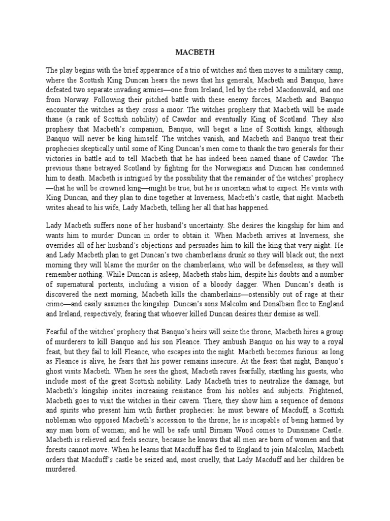MACBETH | Download Free PDF | Macbeth | Shakespearean Tragedies