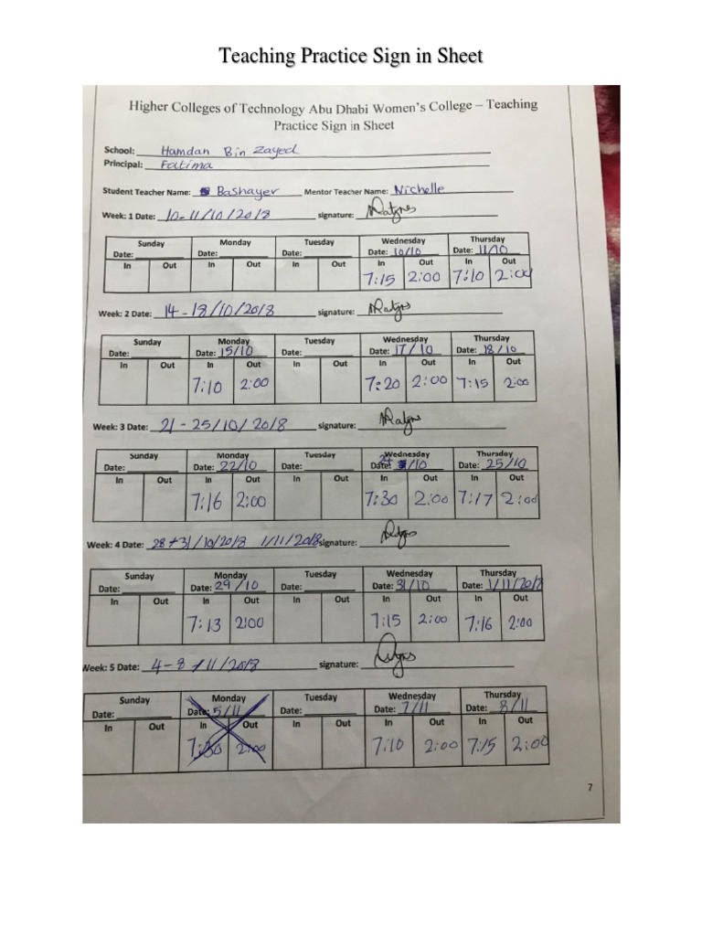 Sign Sheet | PDF
